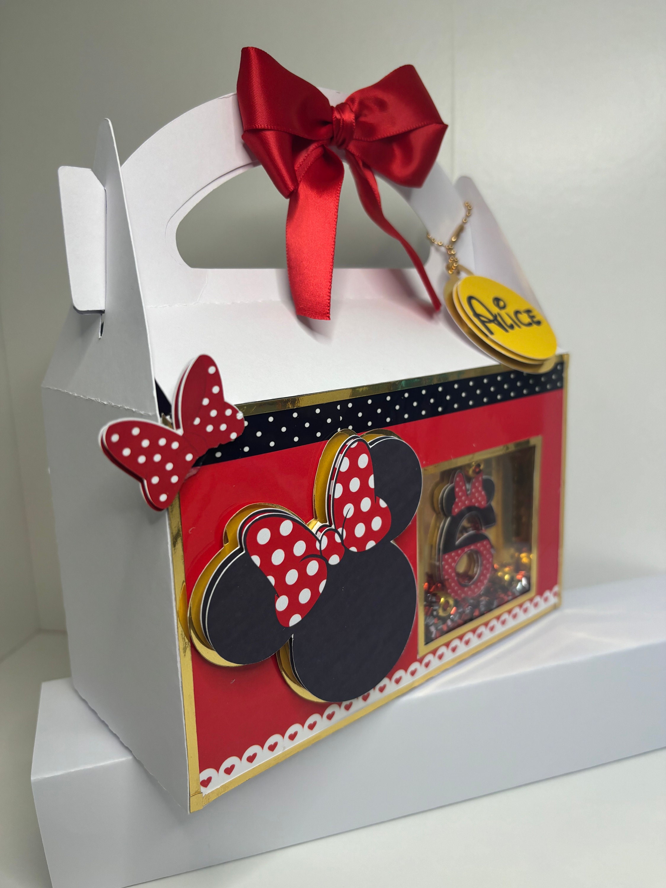 Minnie Party Favor Box | Minnie Custom Candy Box | Minnie-themed Favor ...