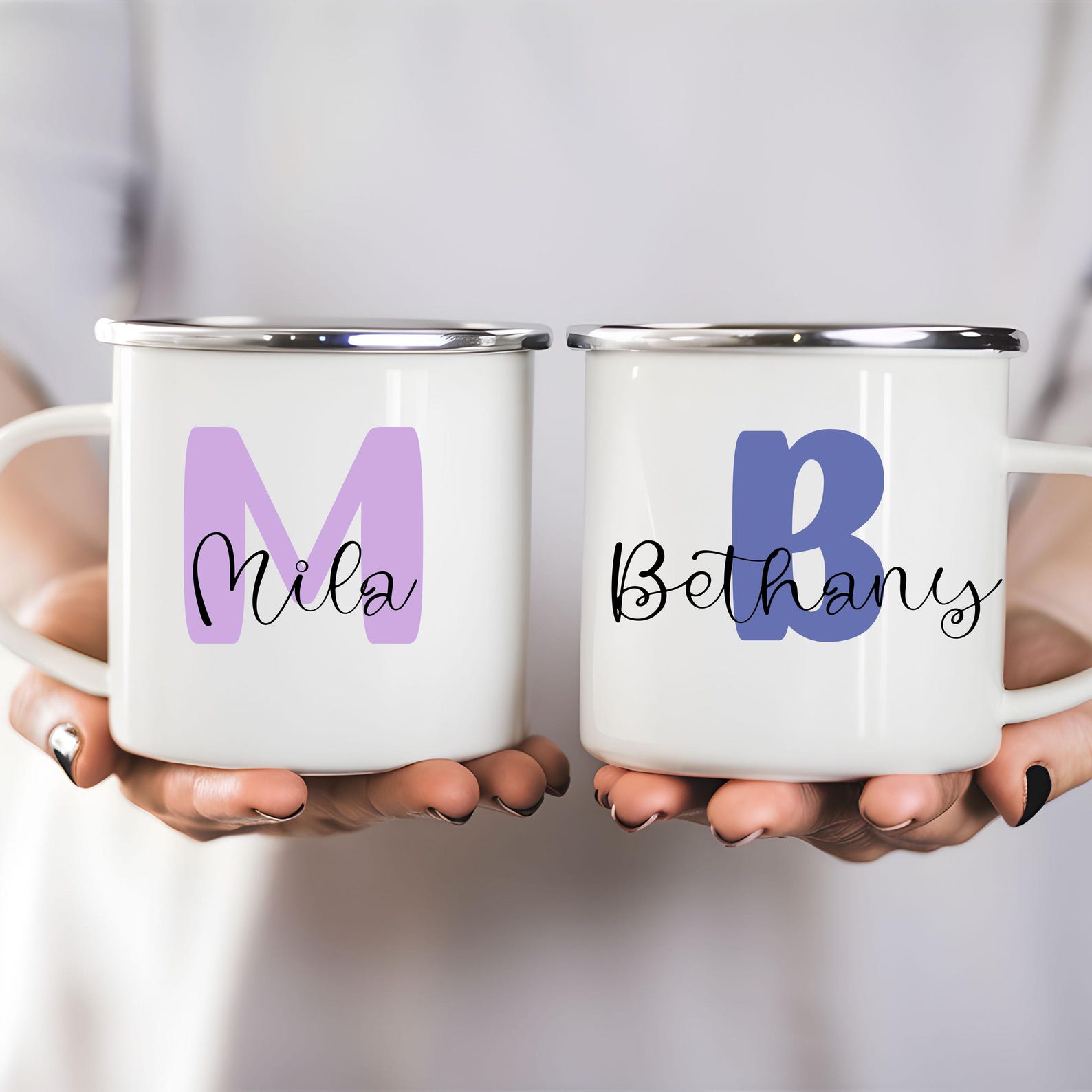 Custom Name Mug, Personalized Enamel Mug, Birthday Party Favors, Custom ...