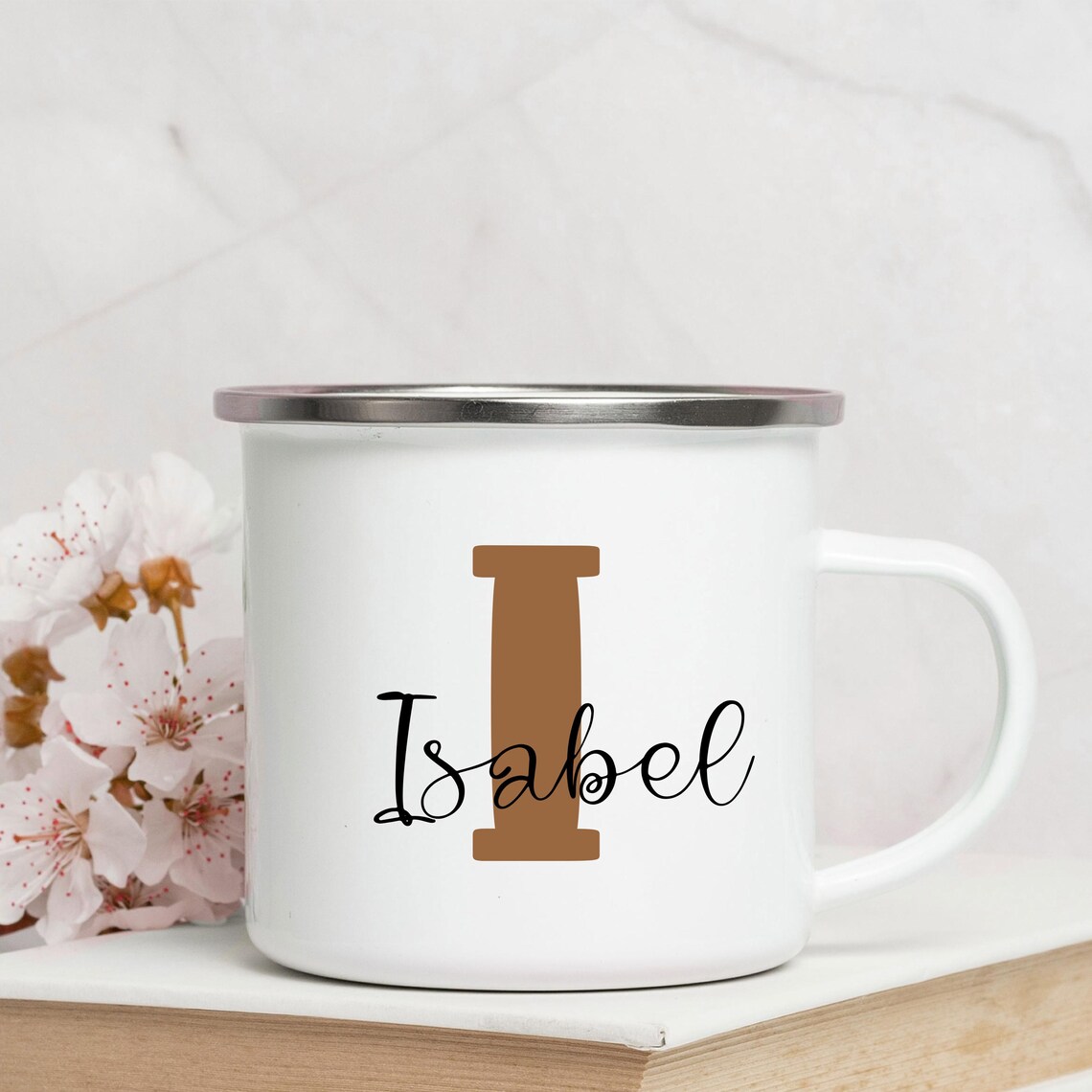 Custom Name Mug, Personalized Enamel Mug, Birthday Party Favors, Custom ...