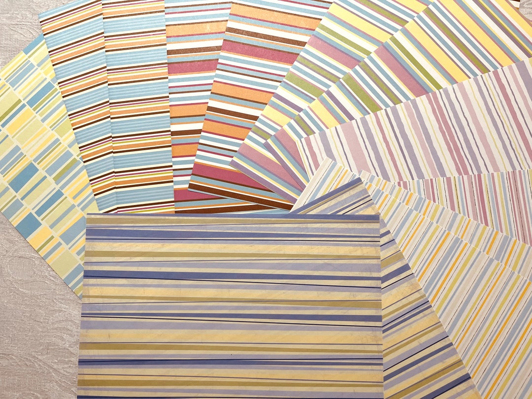 Rainbow Stripes, One-sided Paper - Etsy