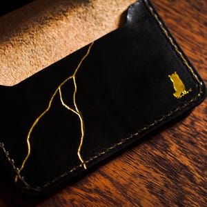 Kintsugi Japanese Art Inspired Bifold Card Wallet Business Card Case - Etsy