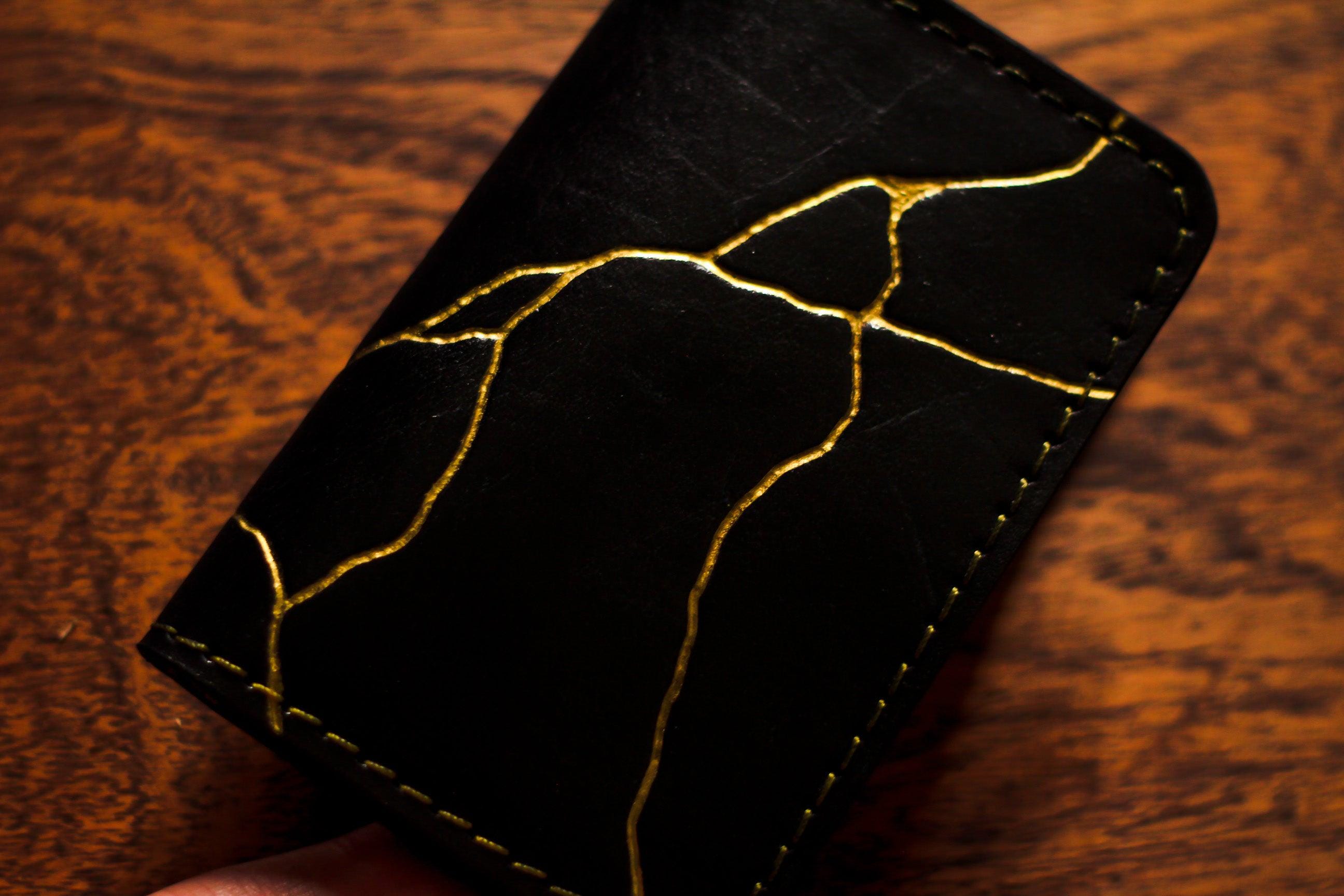 Kintsugi Japanese Art Inspired Bifold Card Wallet Business Card Case - Etsy