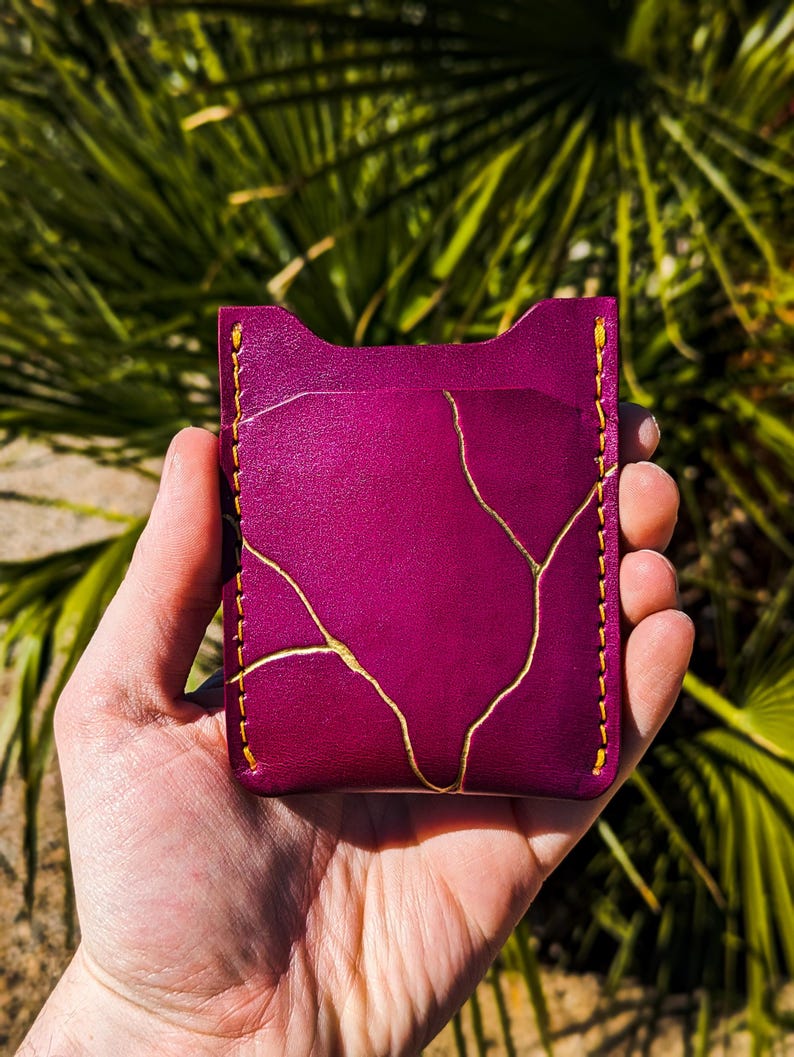 Kintsugi Japanese Art Inspired Vertical Card Wallet - Etsy