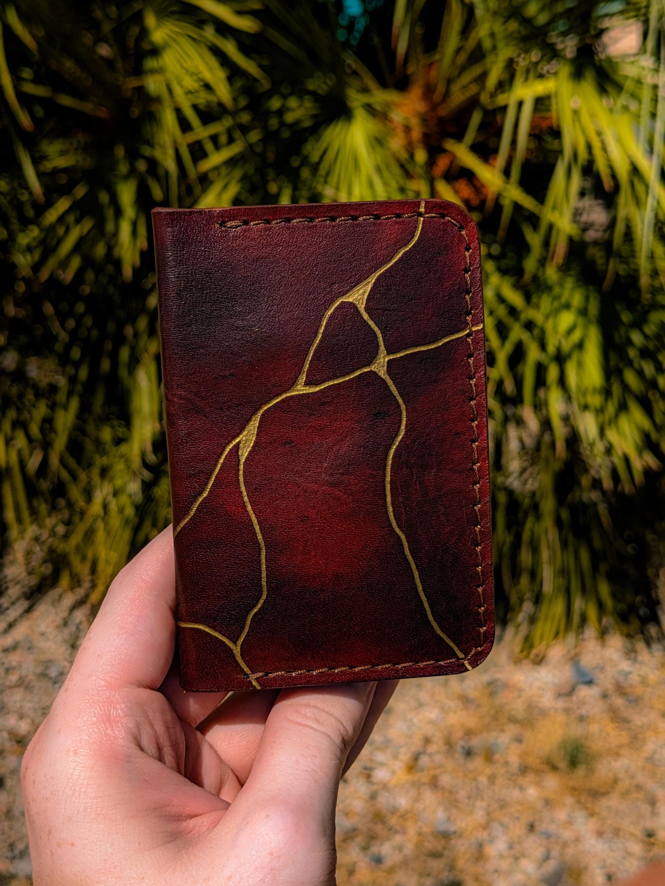 Kintsugi Japanese Art Inspired Bifold Card Wallet Business Card Case - Etsy