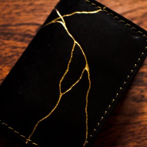 Kintsugi Japanese Art Inspired Bifold Card Wallet Business Card Case - Etsy