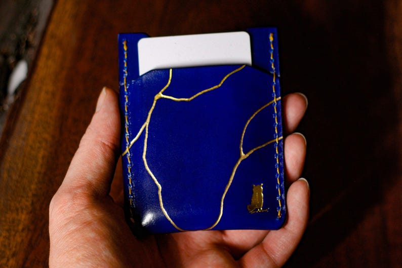 Kintsugi Japanese Art Inspired Vertical Card Wallet - Etsy