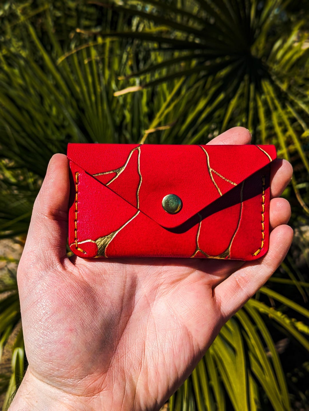 Kintsugi Japanese Art Inspired Snap Card Wallet Business Card Case - Etsy