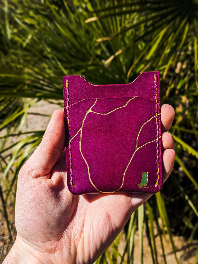 Kintsugi Japanese Art Inspired Vertical Card Wallet - Etsy