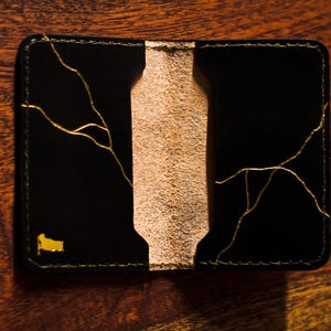 Kintsugi Japanese Art Inspired Bifold Card Wallet Business Card Case - Etsy