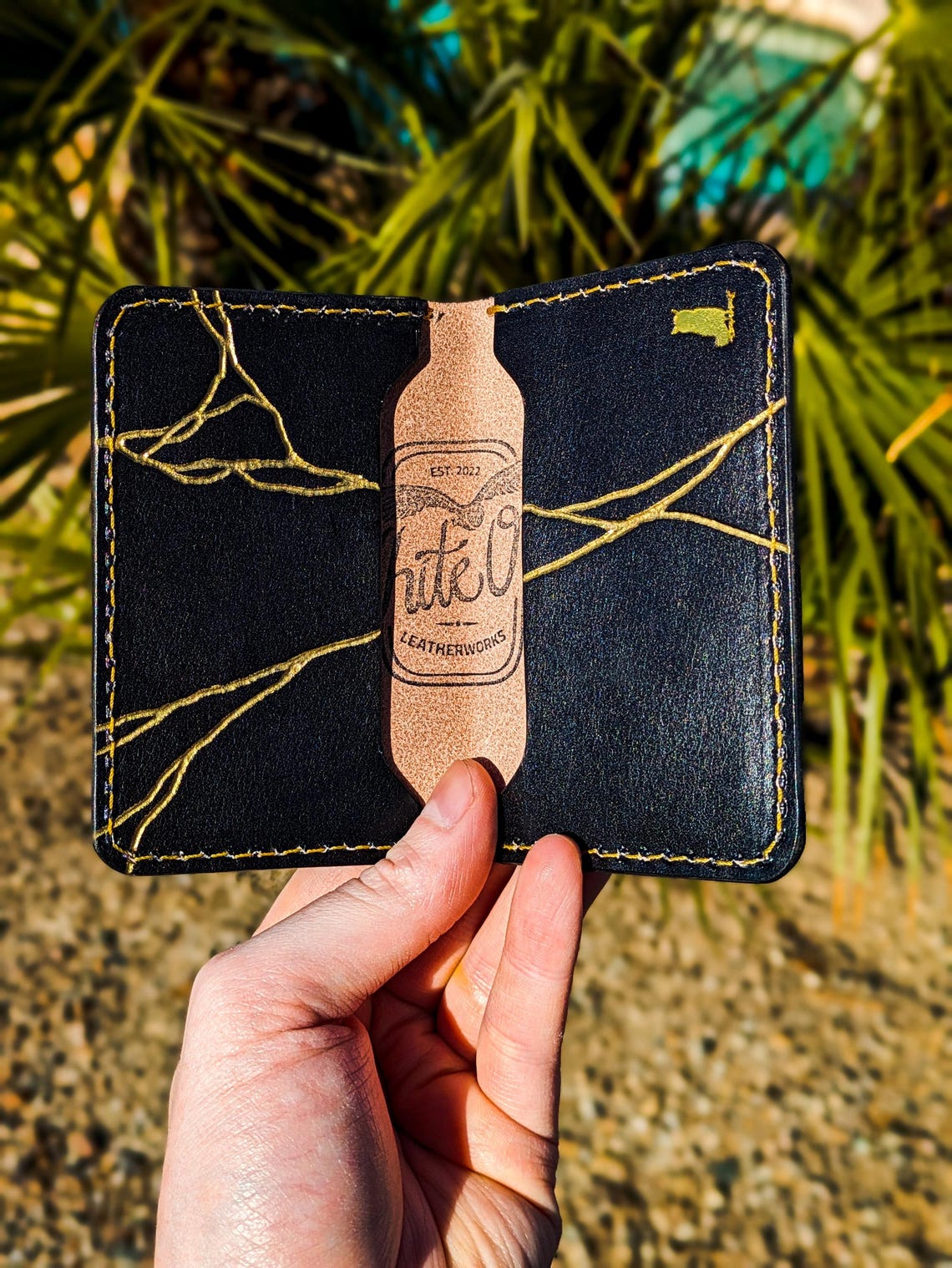 Kintsugi Japanese Art Inspired Bifold Card Wallet Business Card Case - Etsy
