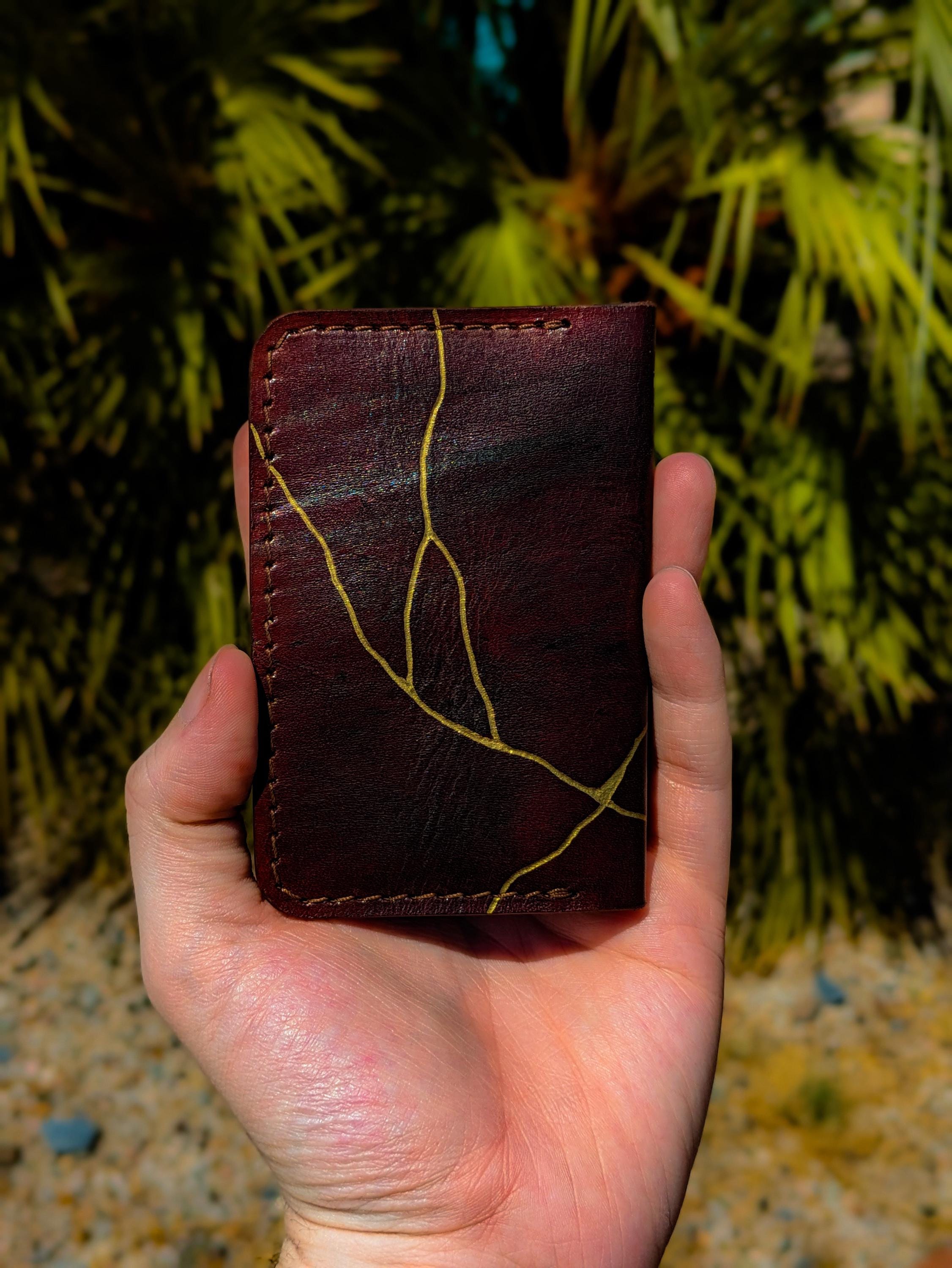 Kintsugi Japanese Art Inspired Bifold Card Wallet Business Card Case - Etsy