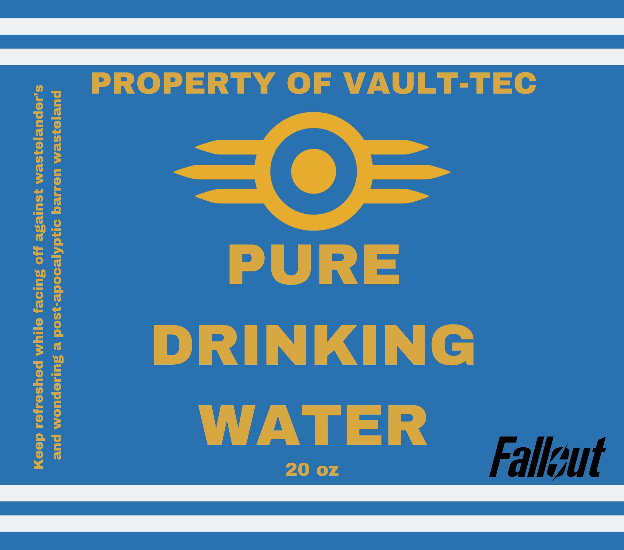 Fallout Drinking Water 20 Oz. Straight Tumbler Wrap - Etsy