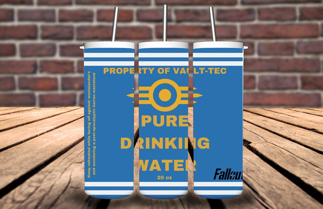 Fallout Drinking Water 20 Oz. Straight Tumbler Wrap - Etsy