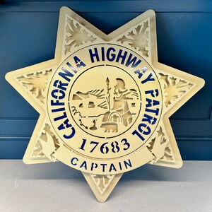 California Highway Patrol (CHP) Badge With Custom Rank and ID Number - Etsy