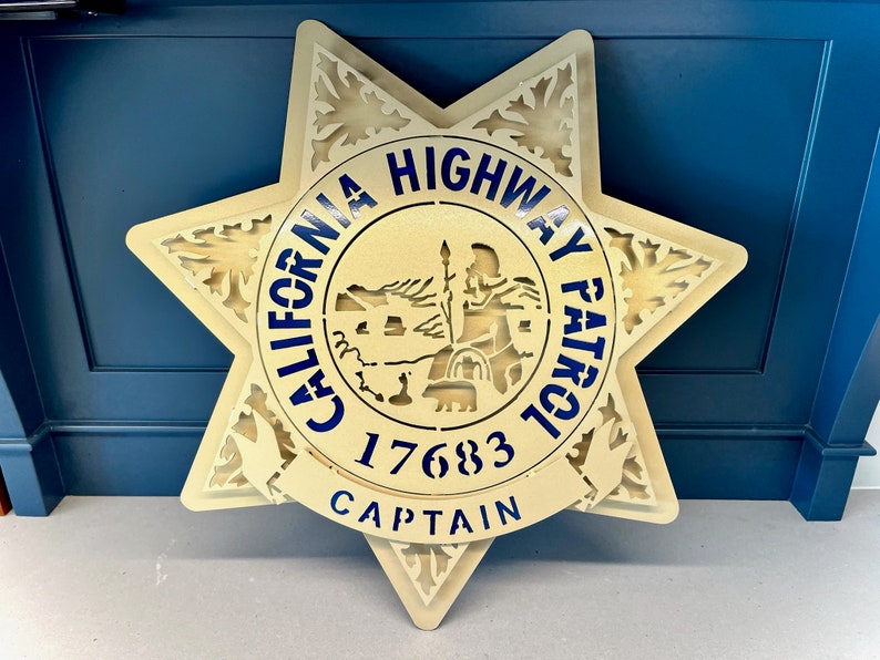 California Highway Patrol (CHP) Badge With Custom Rank and ID Number - Etsy
