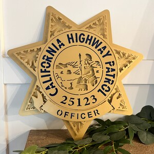 Custom CHP Badge Sign – Personalized Metal Wall Art, Retirement Gift - Etsy