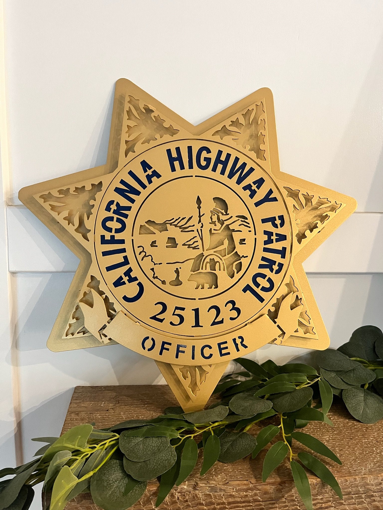 California Highway Patrol CHP Badge With Custom Rank and ID Number - Etsy