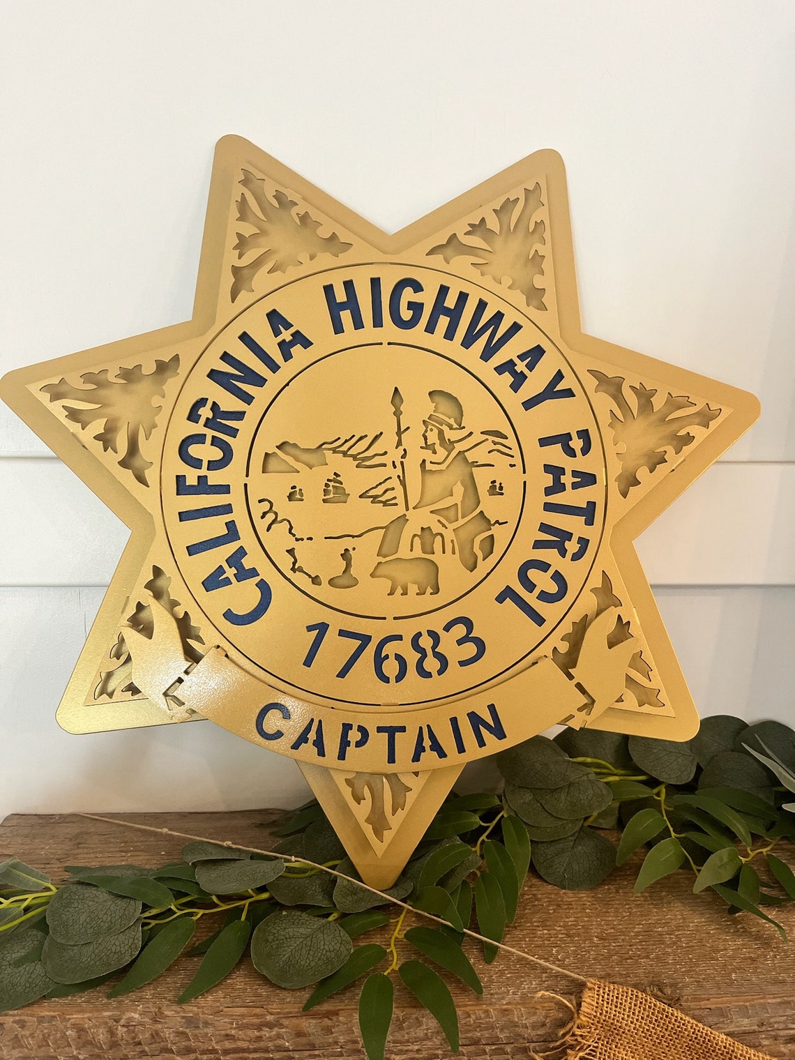 California Highway Patrol (CHP) Badge With Custom Rank and ID Number - Etsy