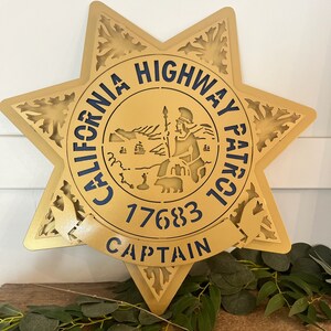 California Highway Patrol (CHP) Badge With Custom Rank and ID Number - Etsy