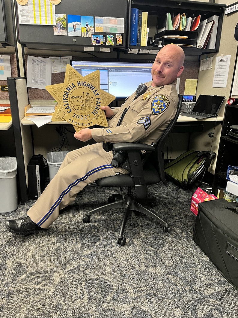 California Highway Patrol (CHP) Badge With Custom Rank and ID Number - Etsy