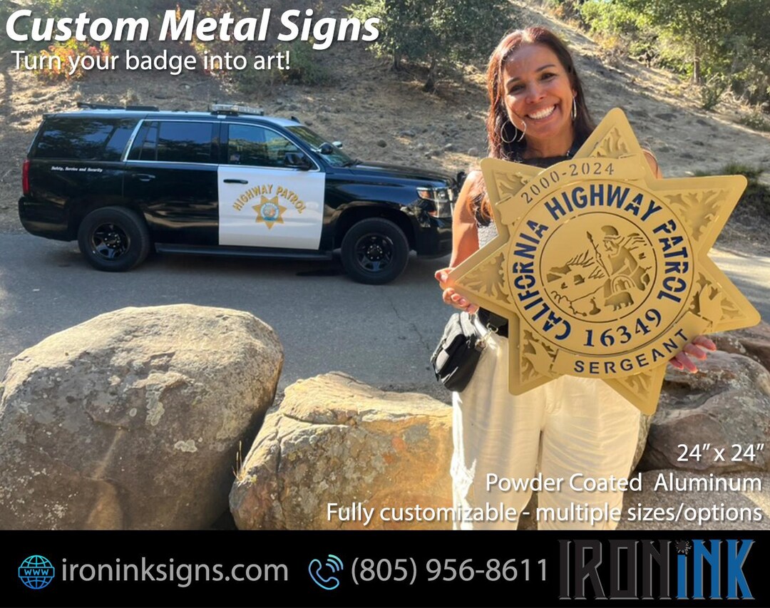 California Highway Patrol (CHP) Badge With Custom Rank and ID Number - Etsy