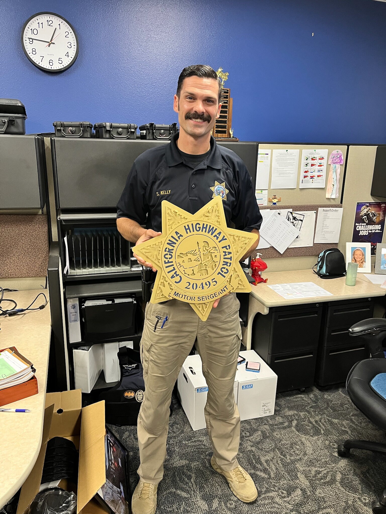 California Highway Patrol CHP Badge With Custom Rank and ID Number - Etsy