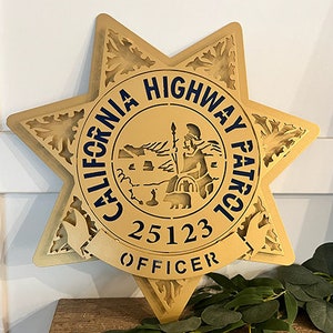 California Highway Patrol (CHP) Badge With Custom Rank and ID Number - Etsy