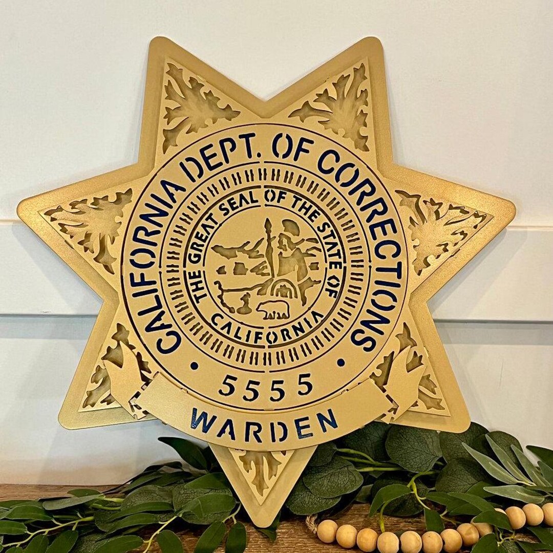 California Department of Corrections (CDCR) Badge With Custom Rank and ...
