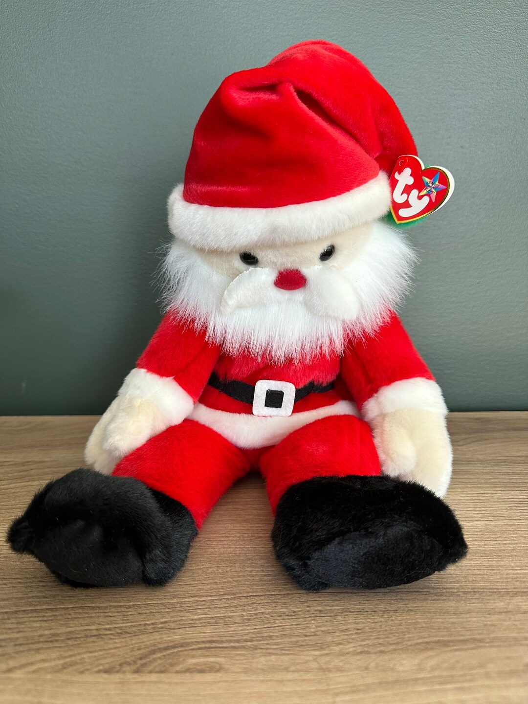 TY Beanie Buddy Santa large - Etsy