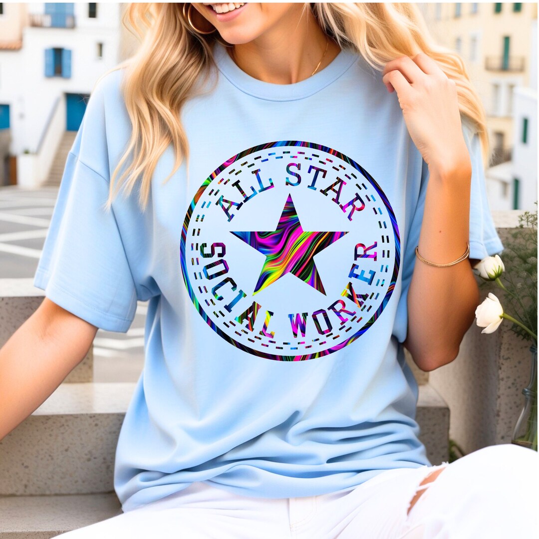 ALL STAR Social Worker Colorful Png Svg - Etsy