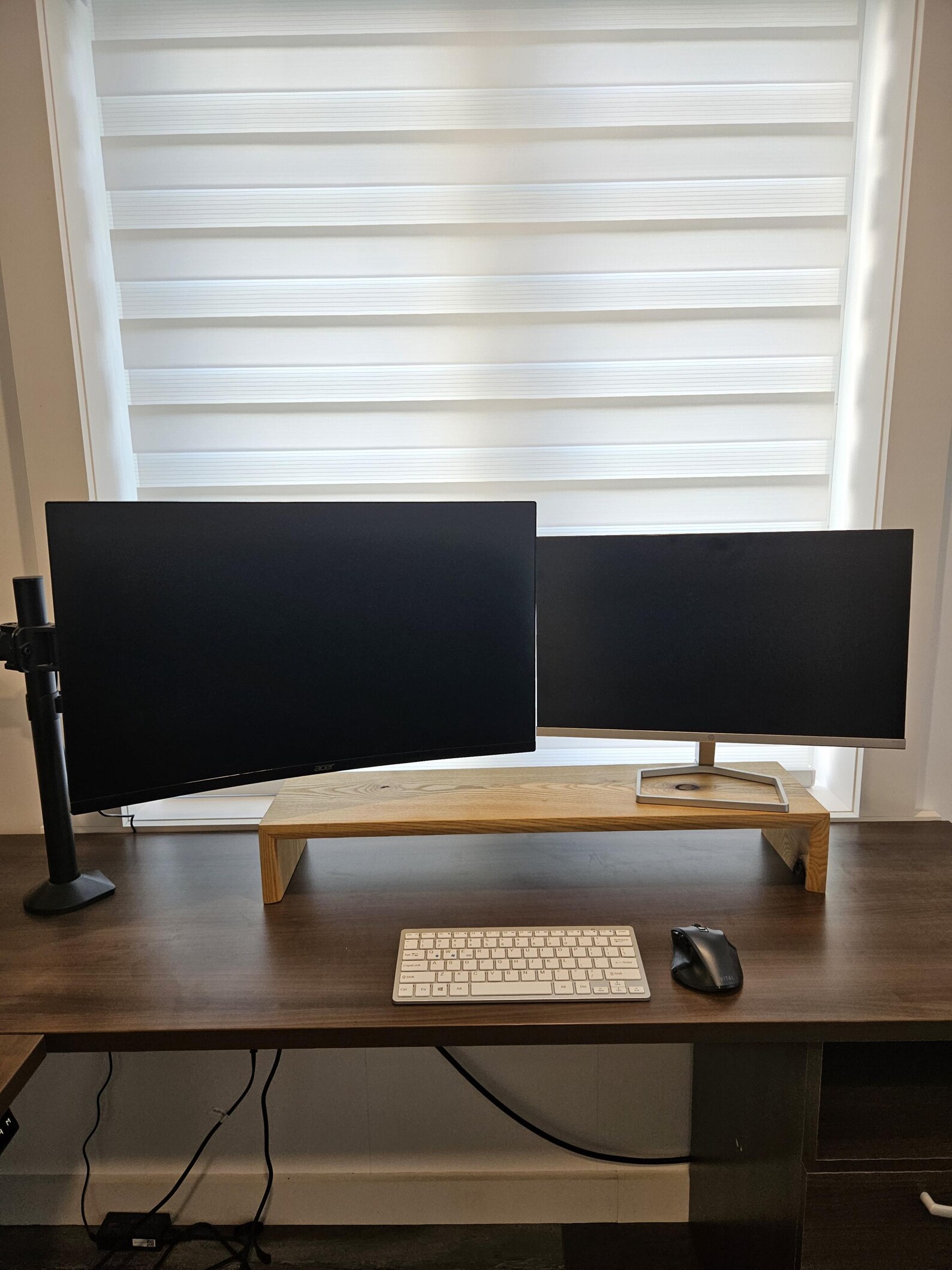 Computer Monitor Stand for Office Wood Monitor Riser for Desk ...