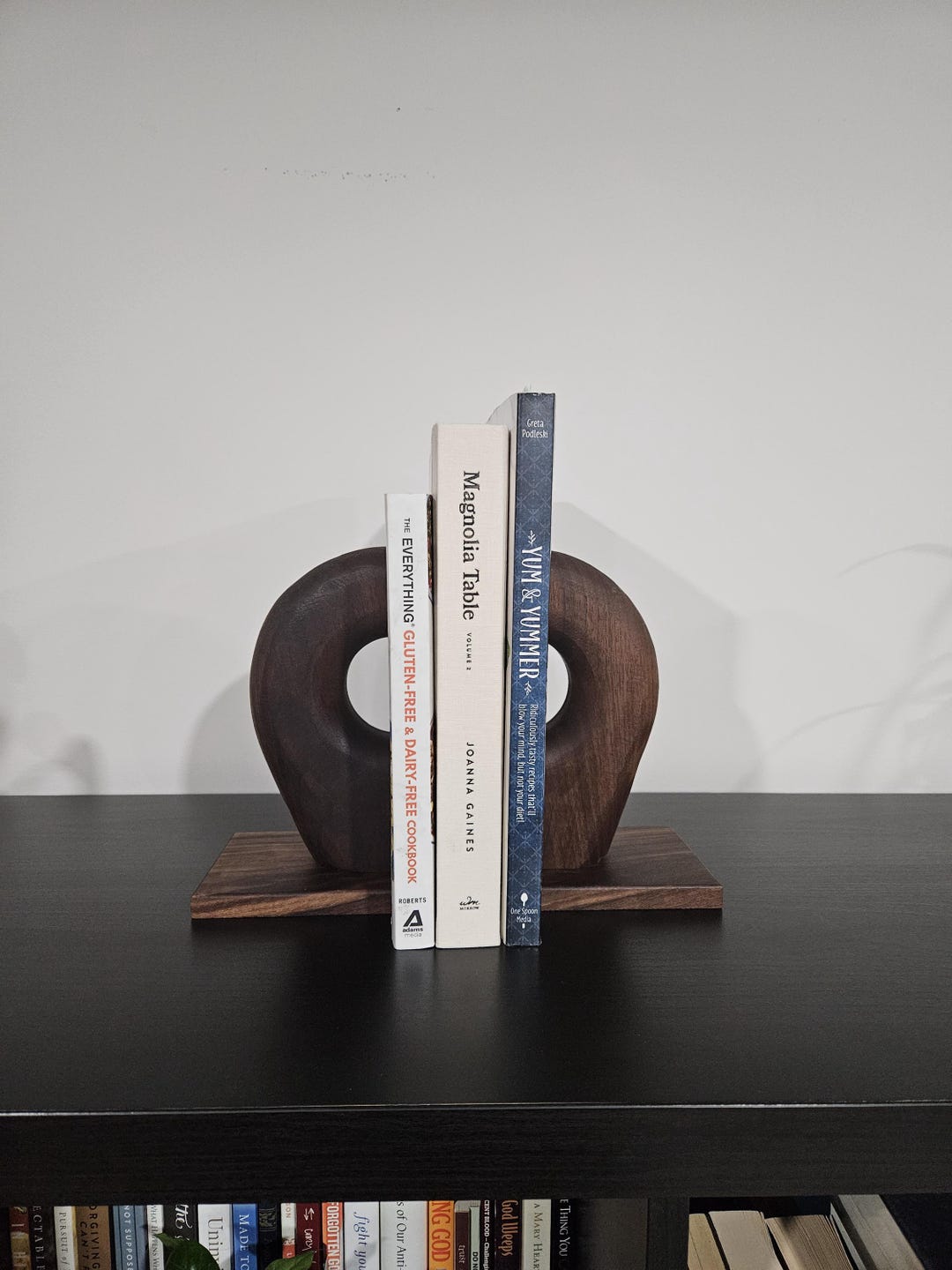Walnut Wood Book Stoppers for Shelf Library Gifts for Bookworm ...