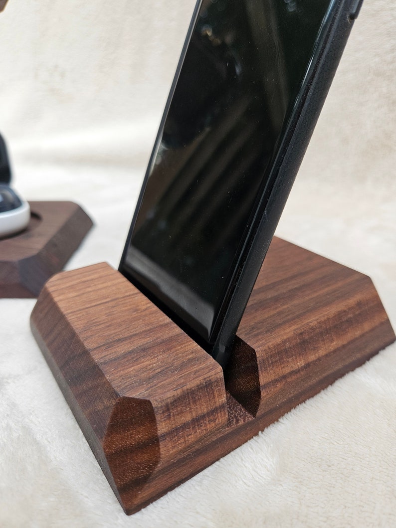 Wood Phone Holder for Desk Top Phone Stand for iPhone Wood Cellphone ...