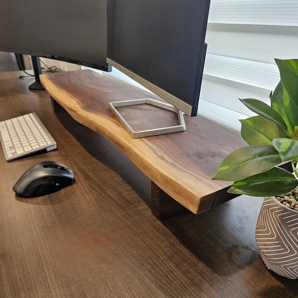 Wood Monitor Stand - Etsy