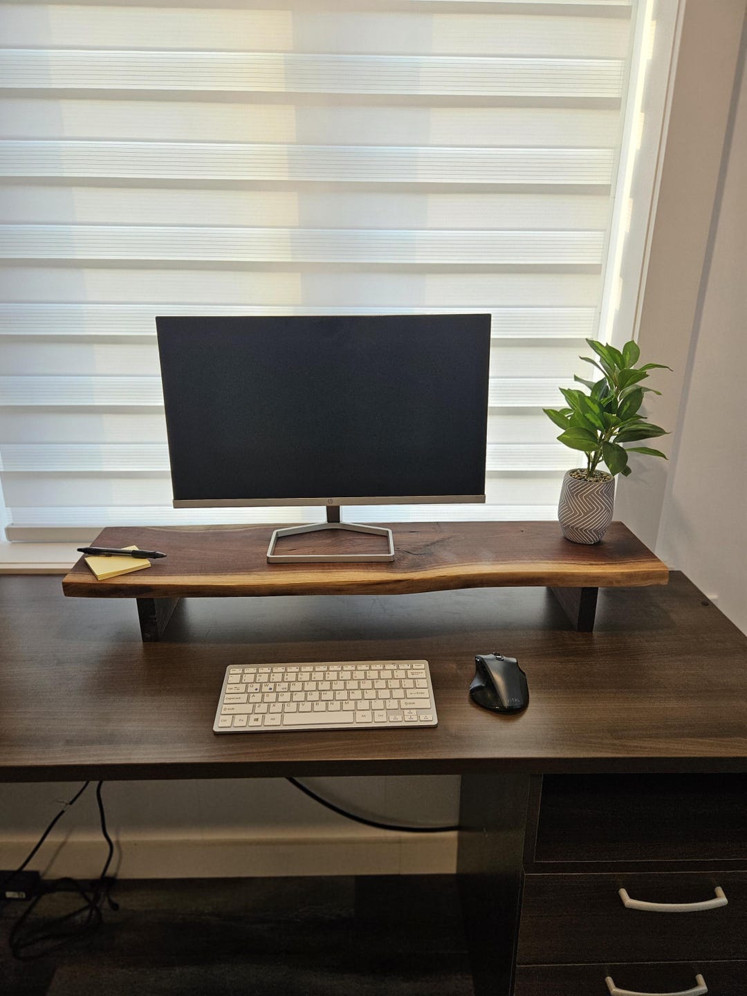 Wood Monitor Stand for Desk Top Screen Riser for Office Desk Accessory ...