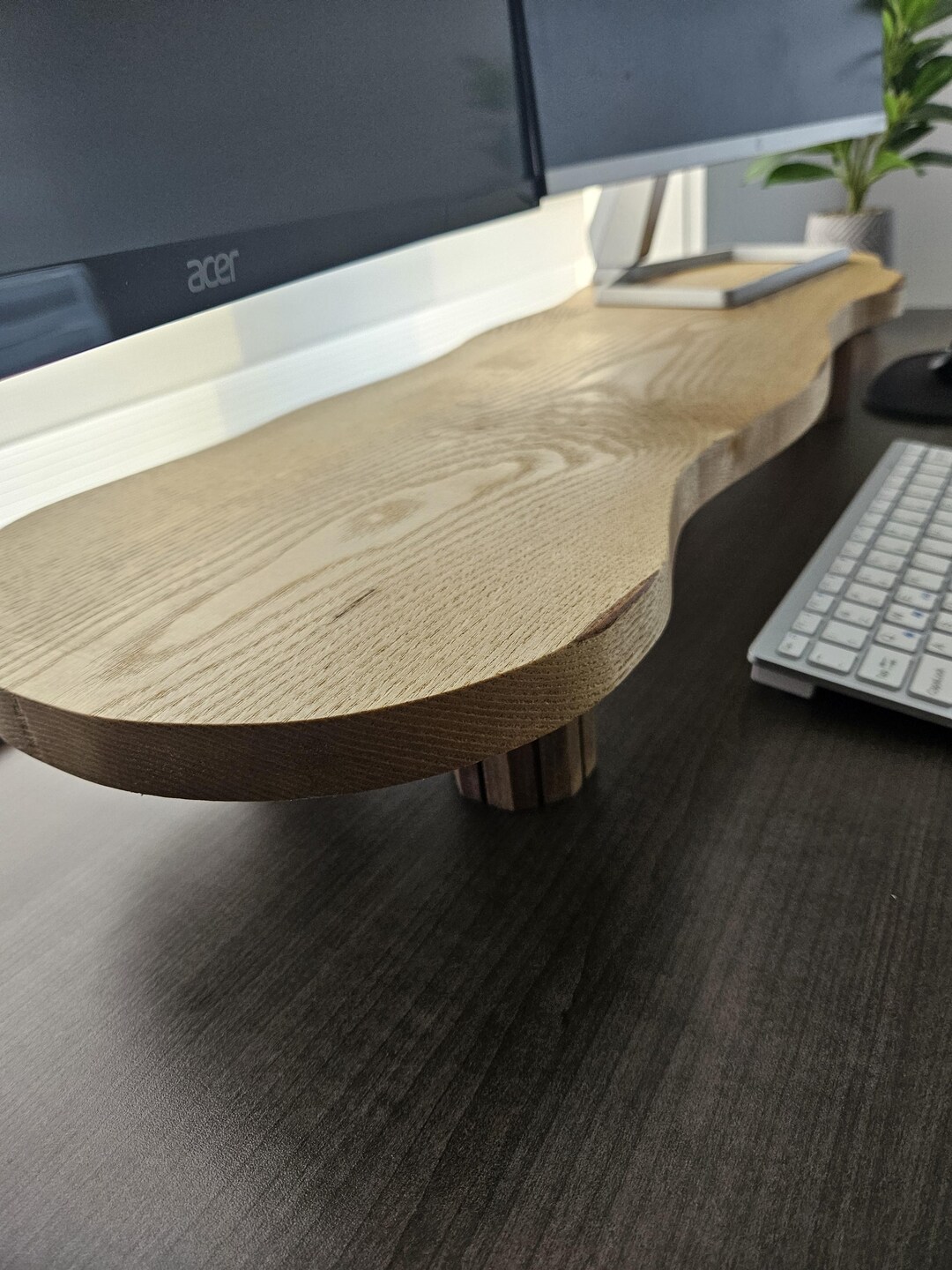Wavy Monitor Stand From Wood Monitor Riser for Office Accessories for ...