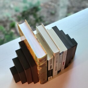 Walnut Wood Book Stoppers for Shelf Library Gifts for Bookworm ...