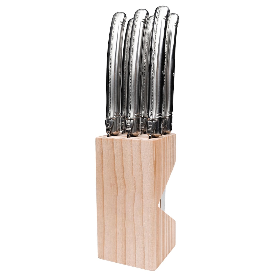 Steak Knives for Kitchen Laguiole French Carbon Steel Knives Unique ...