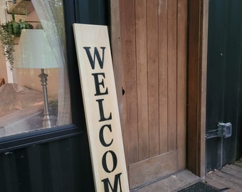 Live Edge Wood Welcome Sign - Etsy
