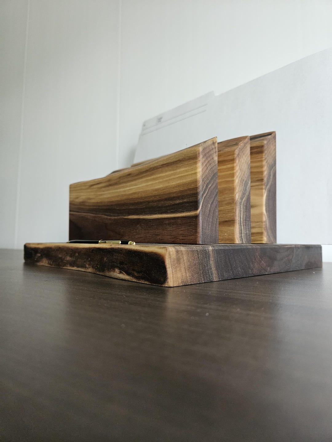 Live Edge Desk Organizer for Office Desktop Organizer Wooden File ...