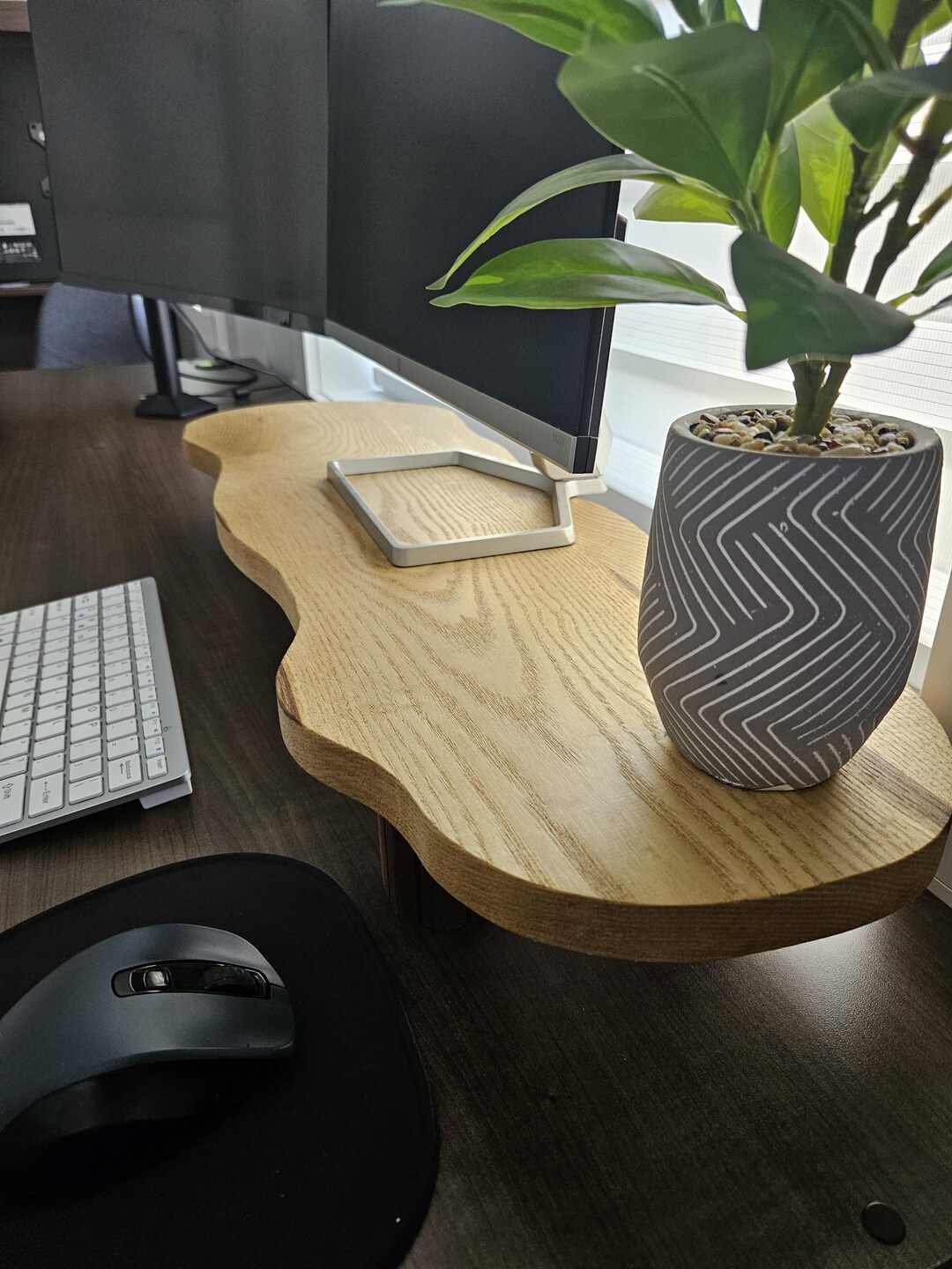 Wood Monitor Riser for Office Desk Gift for Boss Home Office Gift for ...
