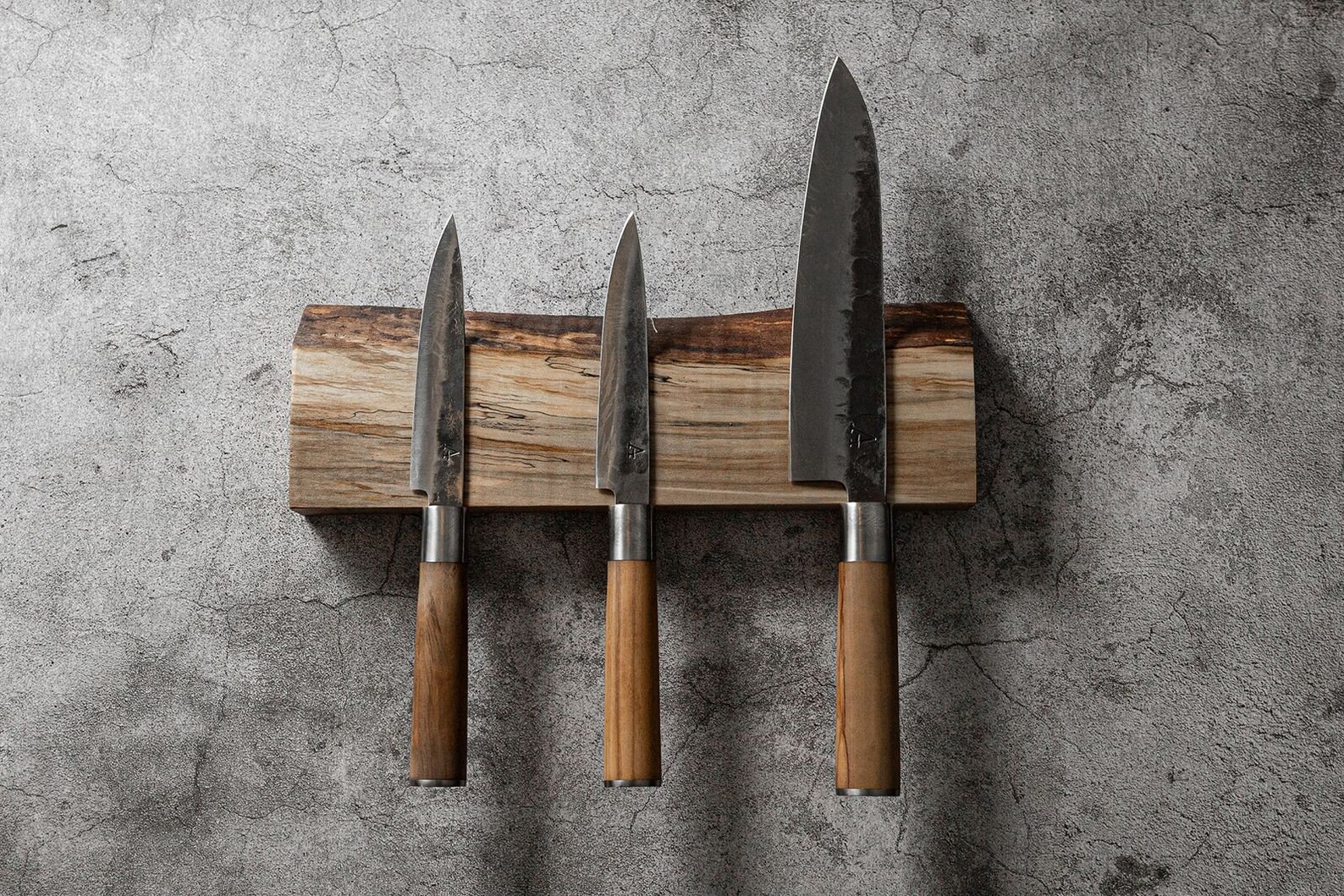 Knife Holder With Magnet Holder for Cooking Knife Wall Art Mounted ...