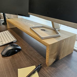 Computer Monitor Stand for Office Wood Monitor Riser for Desk ...