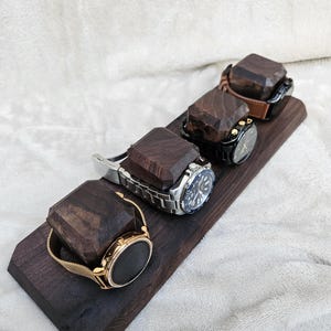 Wood Watch Stand Multi Watch Display Holder for Organizing Watches ...