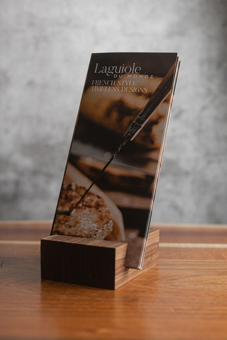 Minimalistic Brochure Holder for Marketing Material Simple Flyer Holder ...