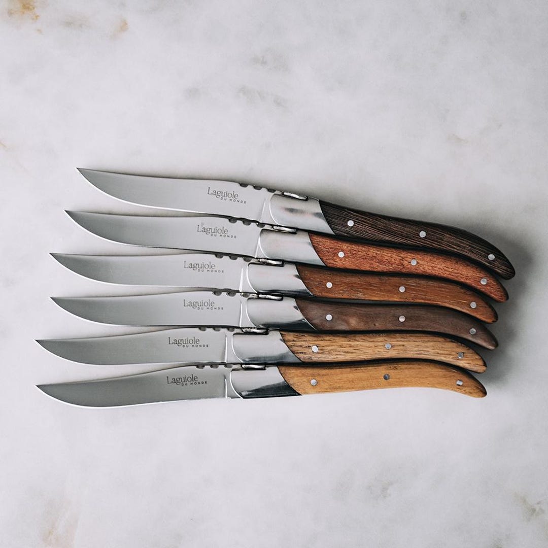 Handmade Steak Knives Laguiole French Carbon Steel Knives Unique ...