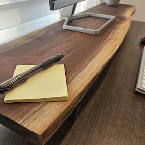 Monitor Stand Walnut Monitor Riser for Desk Riser Live Edge Monitor ...