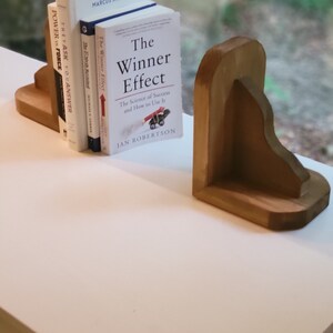 Wood Book Ends for Shelf Library Gifts for Bookworm Accessories for ...