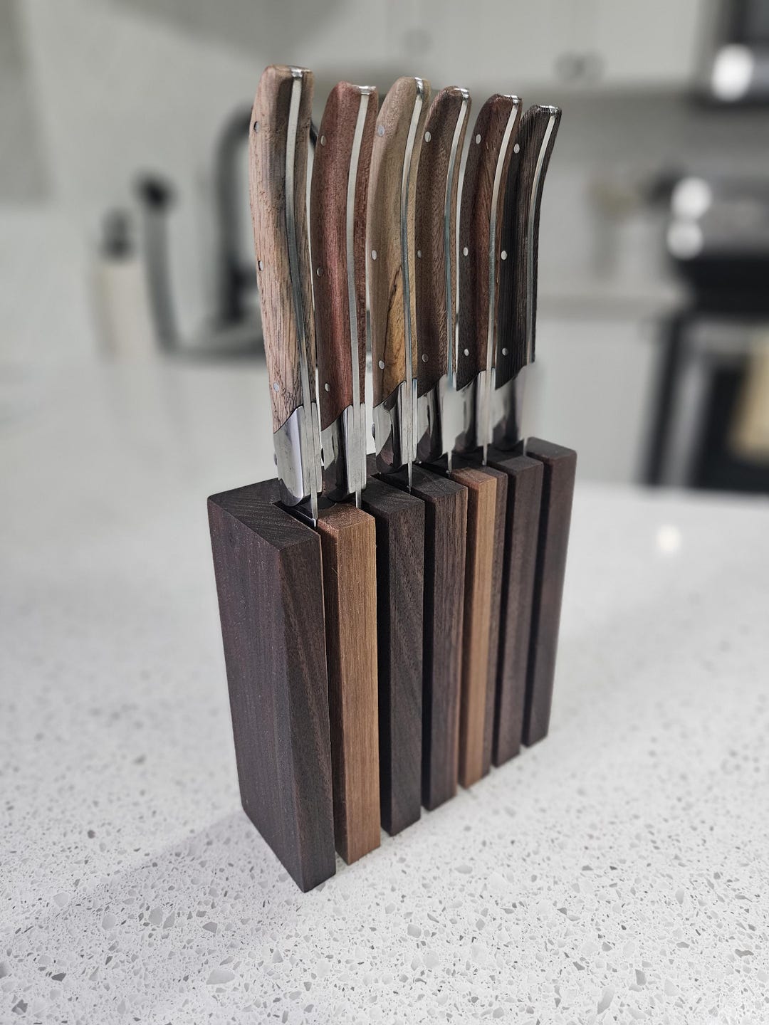 Laguiole Knife Set With Magnetic Knife Block for Kitchen Decoration for ...