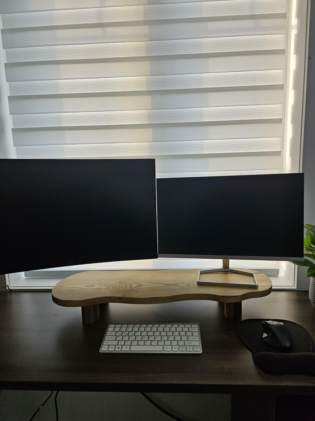 Wavy Monitor Stand From Wood Monitor Riser for Office Accessories for ...